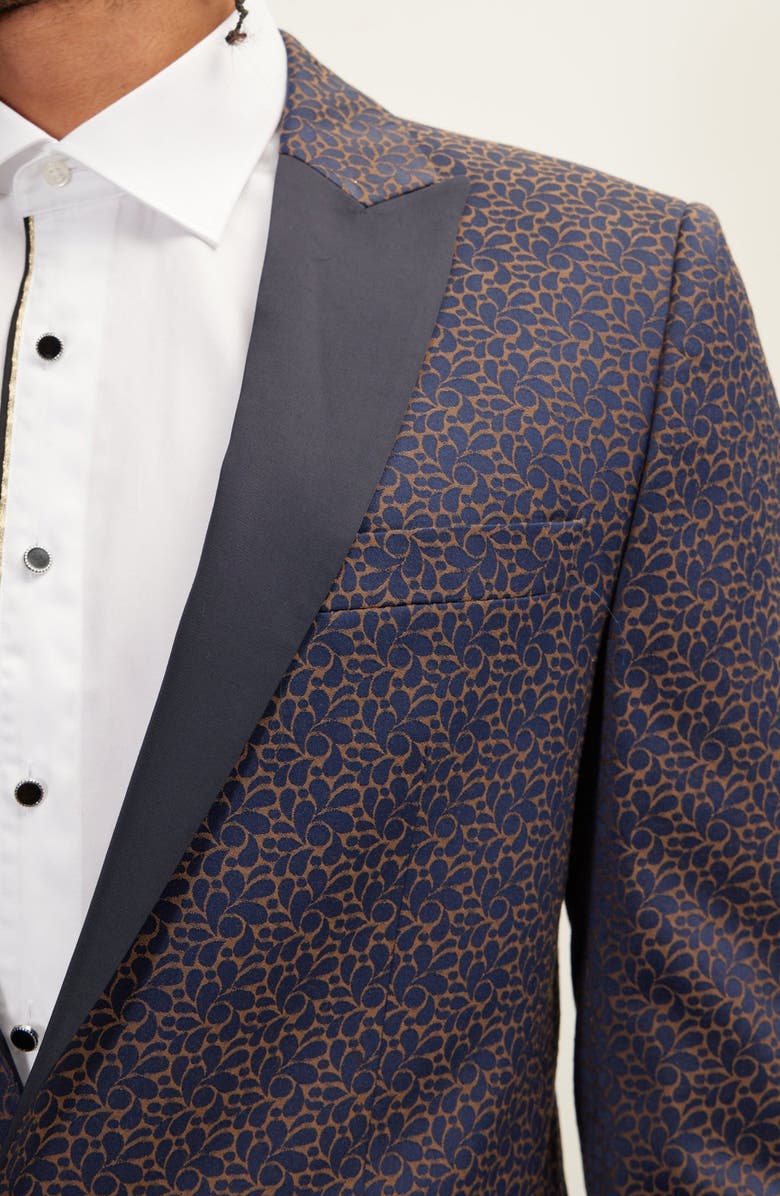 RON TOMSON Paisley Pattern Tuxedo Jacket | Nordstromrack