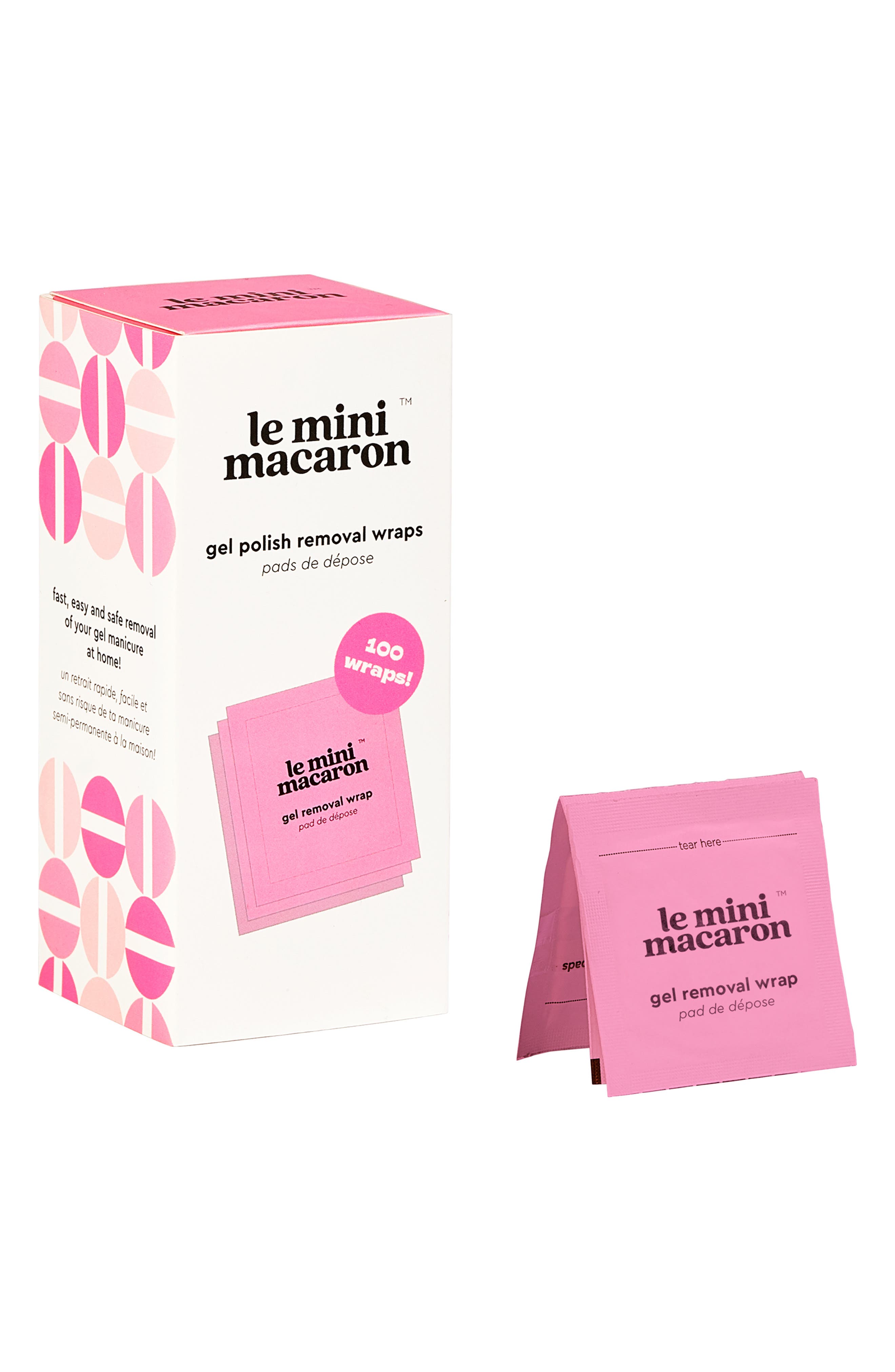 Le Mini Macaron Set of 100 Gel Manicure Remover Pads | Nordstromrack