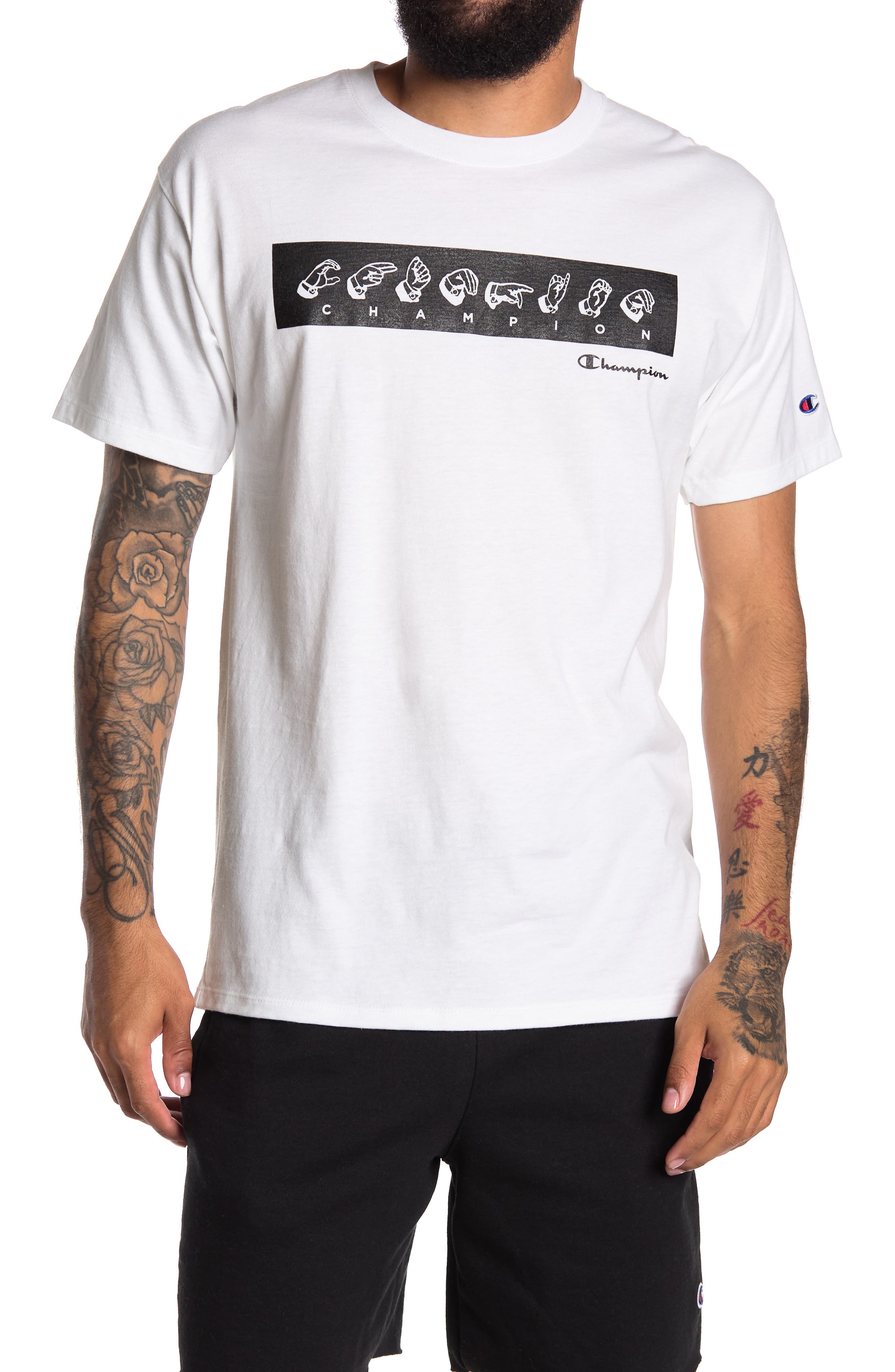 Champion Sign Language Chest Logo Graphic T-Shirt | Nordstromrack