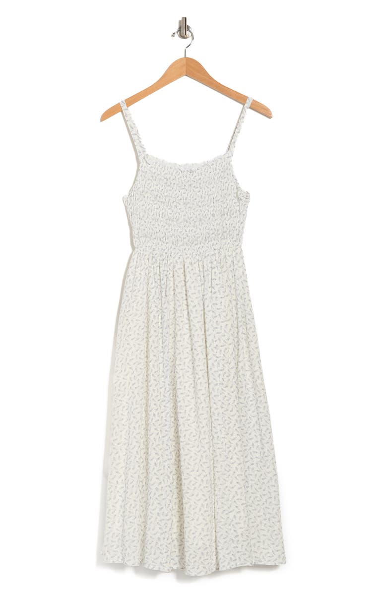MAUBY Smocked Bodice Romantic Floral Midi Dress | Nordstromrack