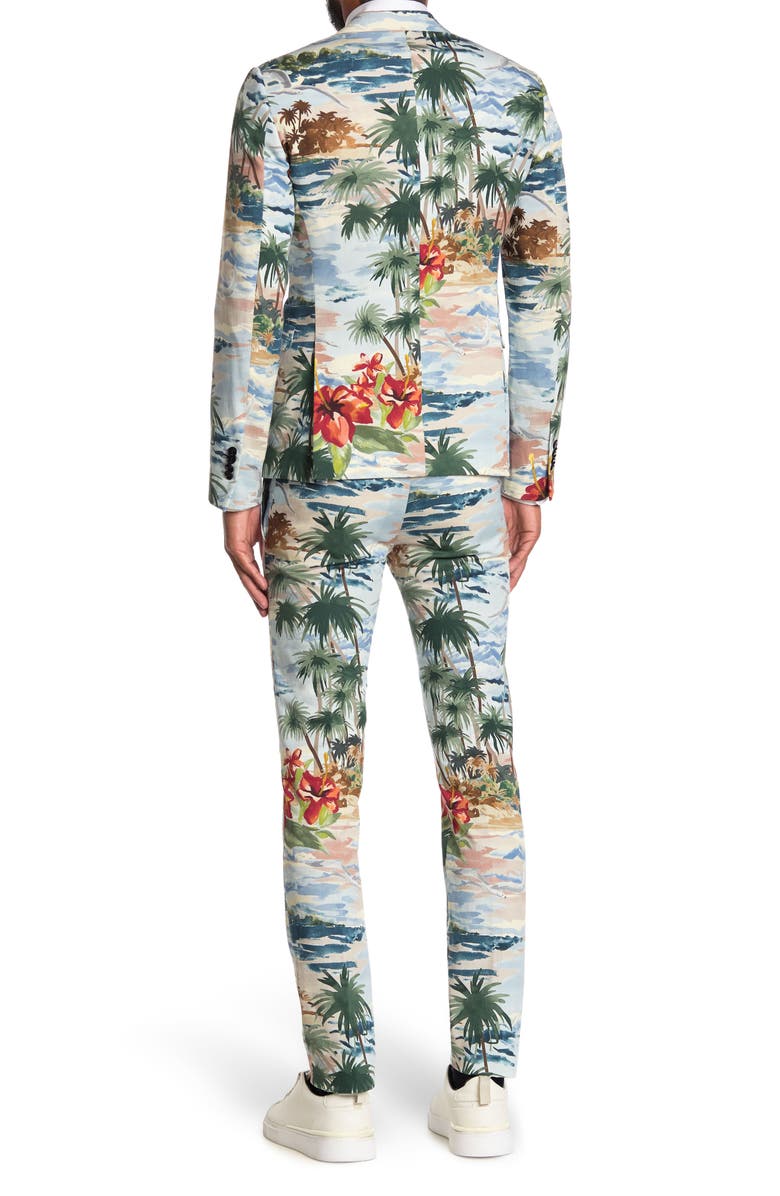 Valentino Uomo Cabito Hawaii Print Two Button Notch Lapel Suit ...