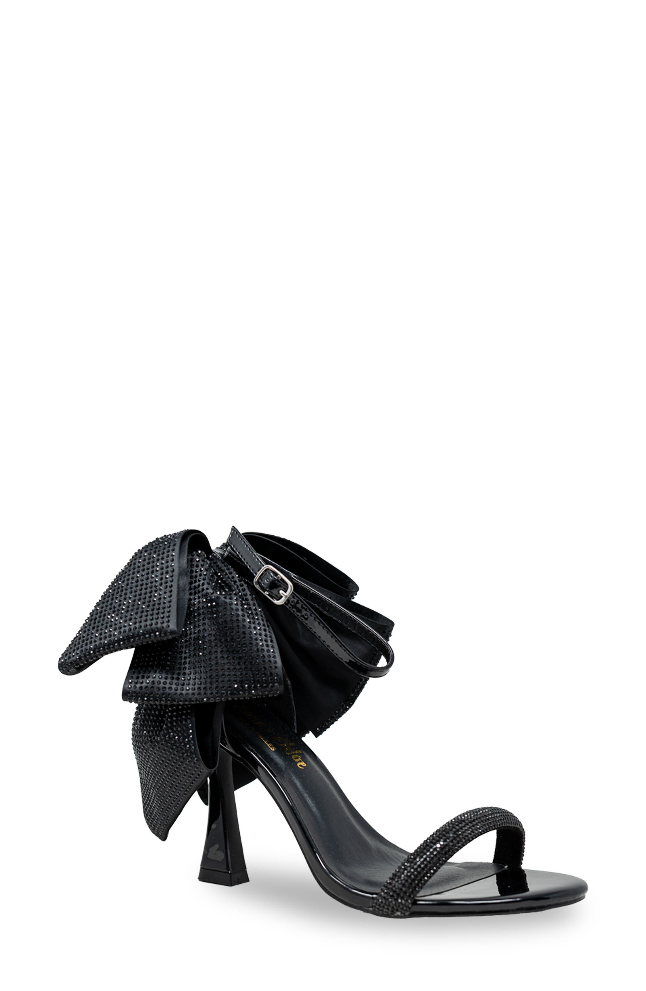 CHASE AND CHLOE Draped Bow Rhinestone Sandal (Women) | Nordstromrack