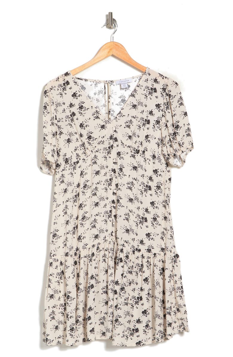 Topshop Floral Puff Sleeve Button Front Maternity Dress | Nordstromrack
