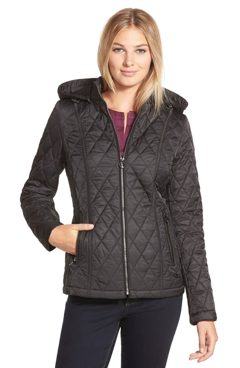 Laundry By Design Quilted Jacket with Detachable Hood | Nordstrom