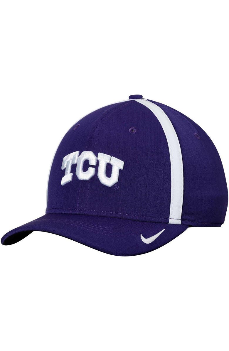 Nike Men's Nike Purple TCU Horned Frogs 2017 AeroBill Sideline Swoosh ...