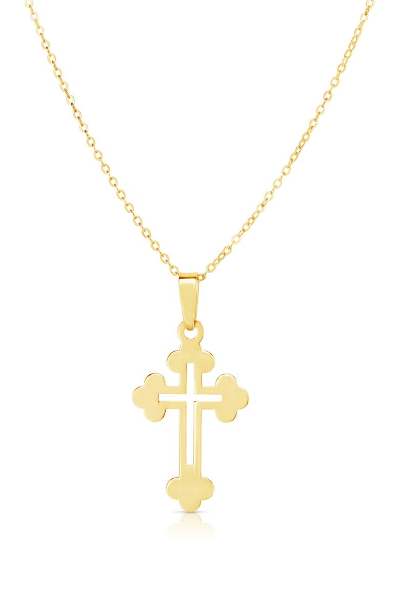 SPHERA MILANO Gold Vermeil Cross Pendant Necklace | Nordstromrack