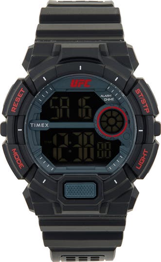 Timex® x UFC Striker Silicone Strap Digital Watch, 50mm | Nordstromrack