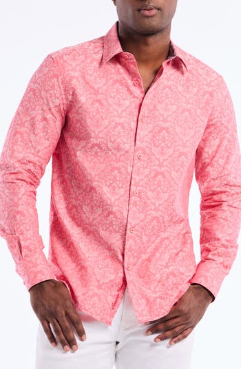 Robert Graham Bayview Cotton Jacquard Button-Up Shirt | Nordstromrack