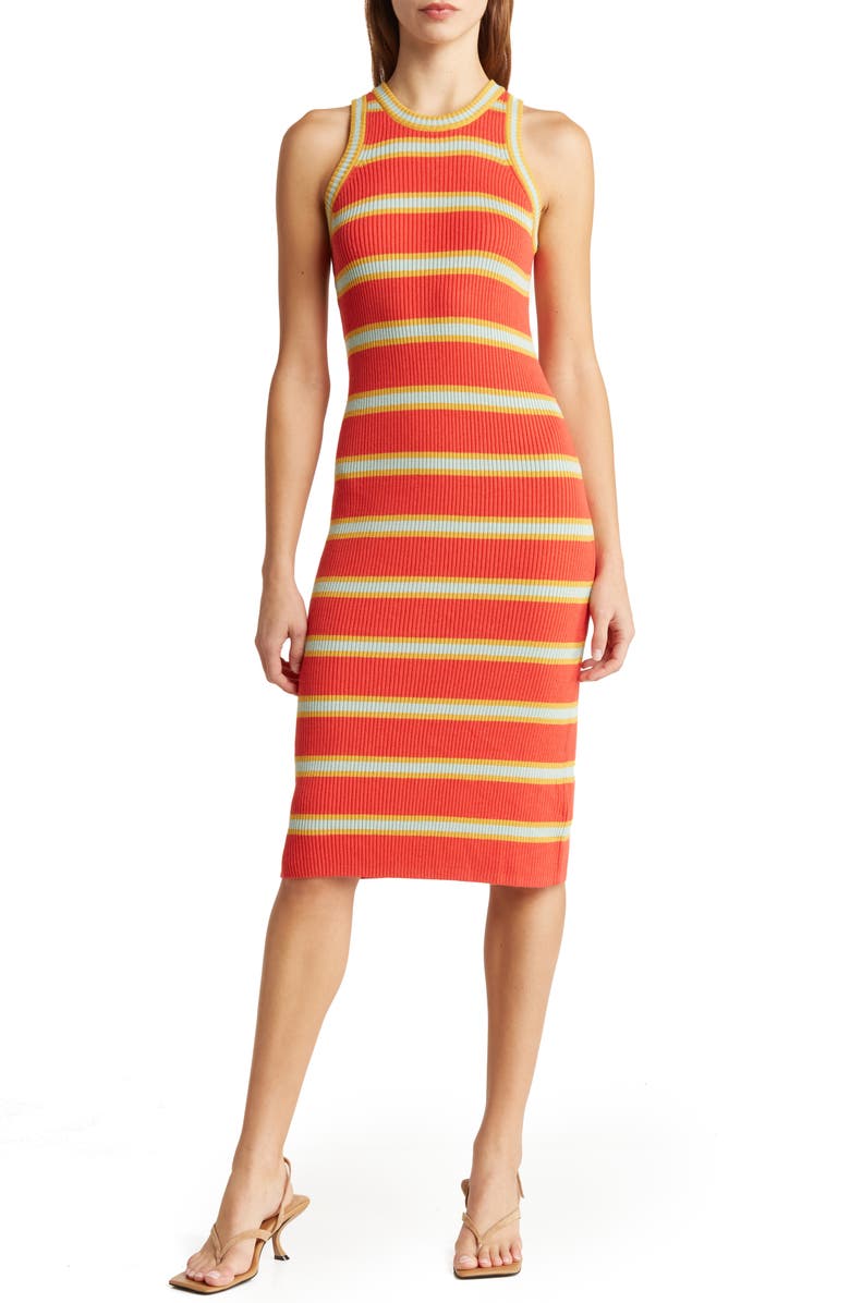 MOTHER The Chin Ups Ribbed Knit Midi Dress | Nordstromrack