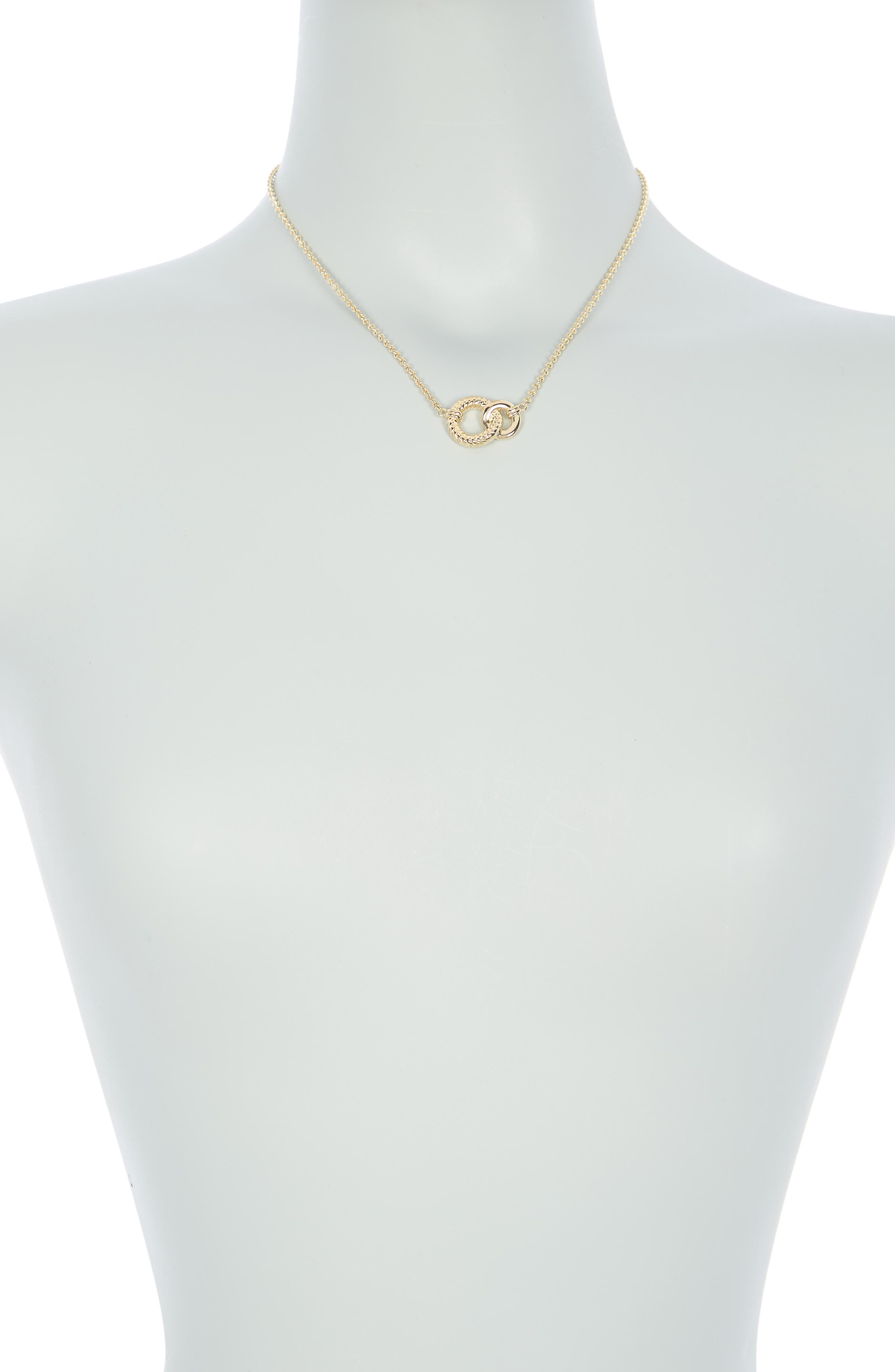 Judith Ripka 14k Gold Clad Double Loop Pendant Necklace | Nordstromrack