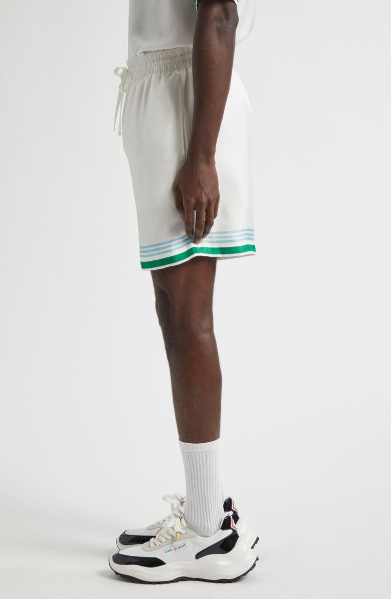 Casablanca Metaphysical Tennis Icon Silk Drawstring Shorts | Nordstromrack