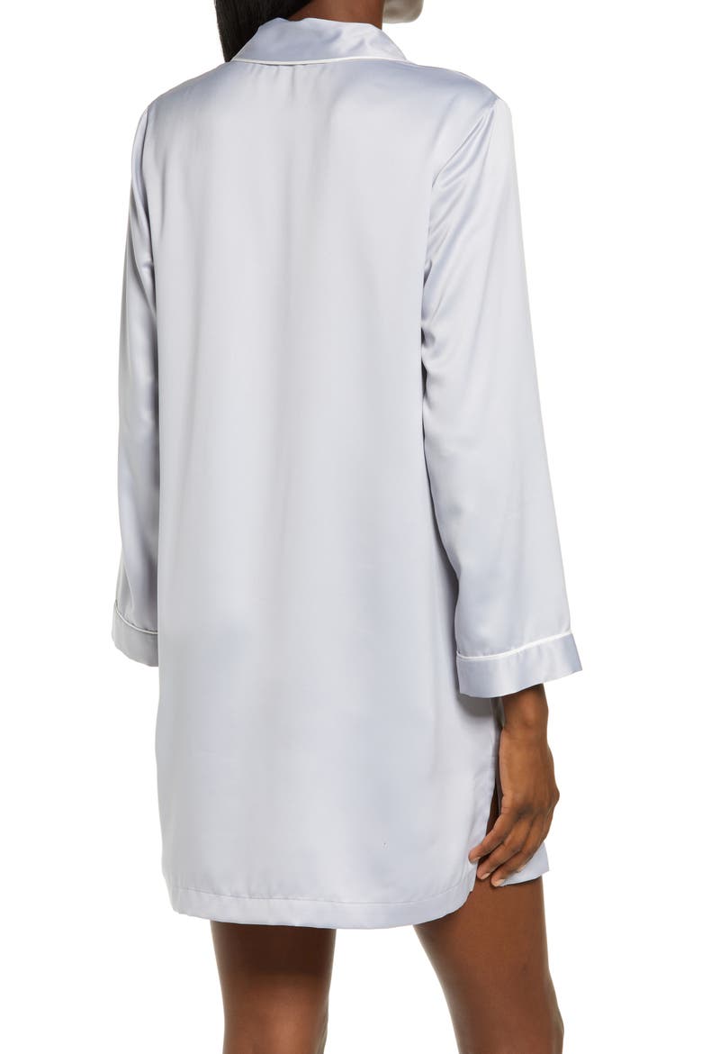 Notch Satin Sleepshirt (Women) | Nordstrom