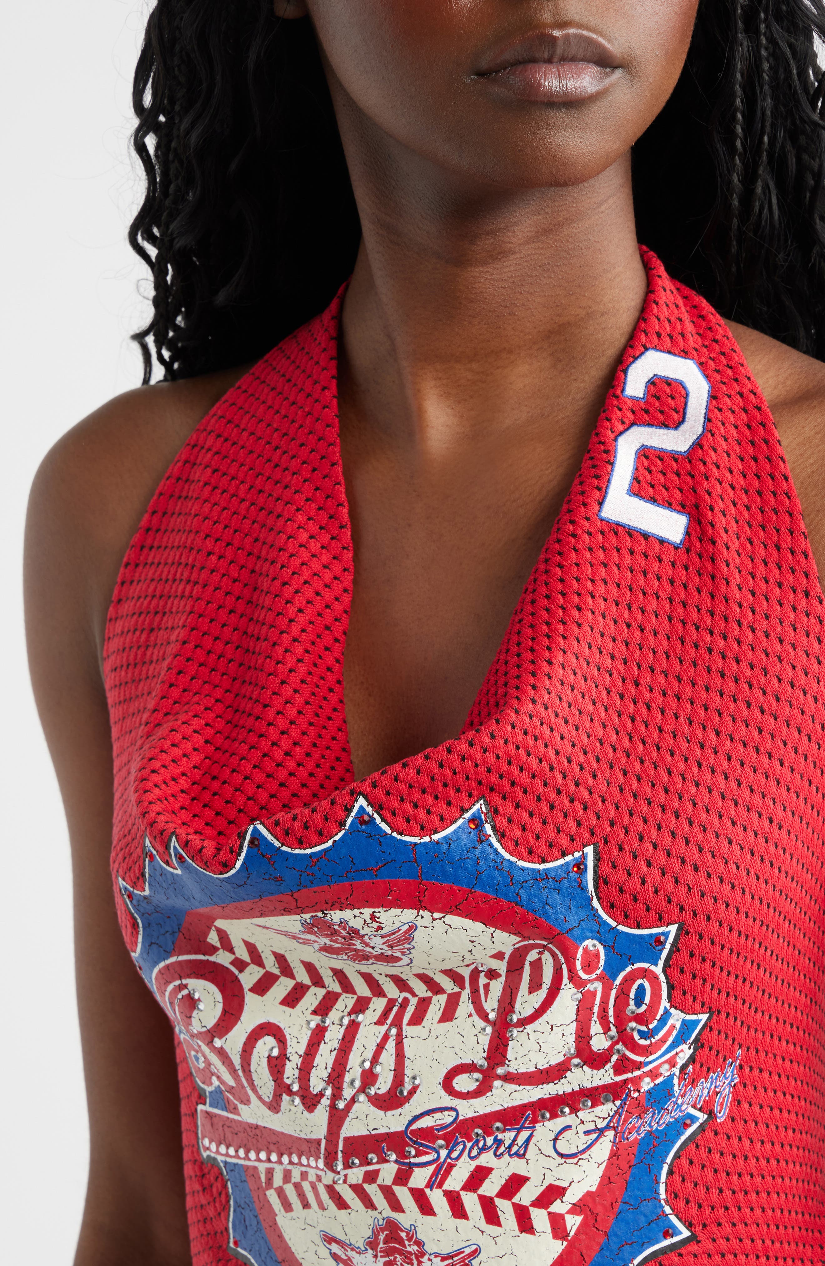 BOYS LIE Sporty Spice Graphic Halter Crop Top | Nordstrom