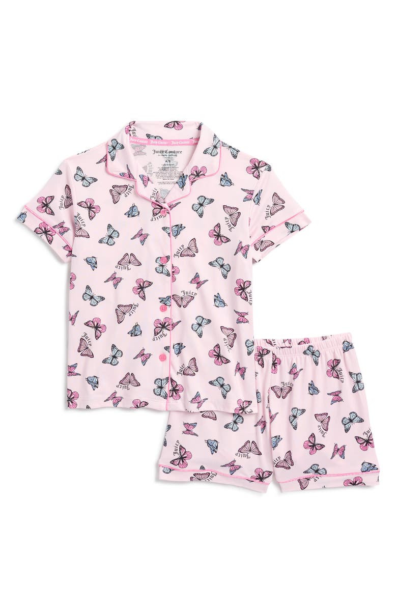 Juicy Couture Kids' Pink Butterfly Notch Pajamas | Nordstromrack