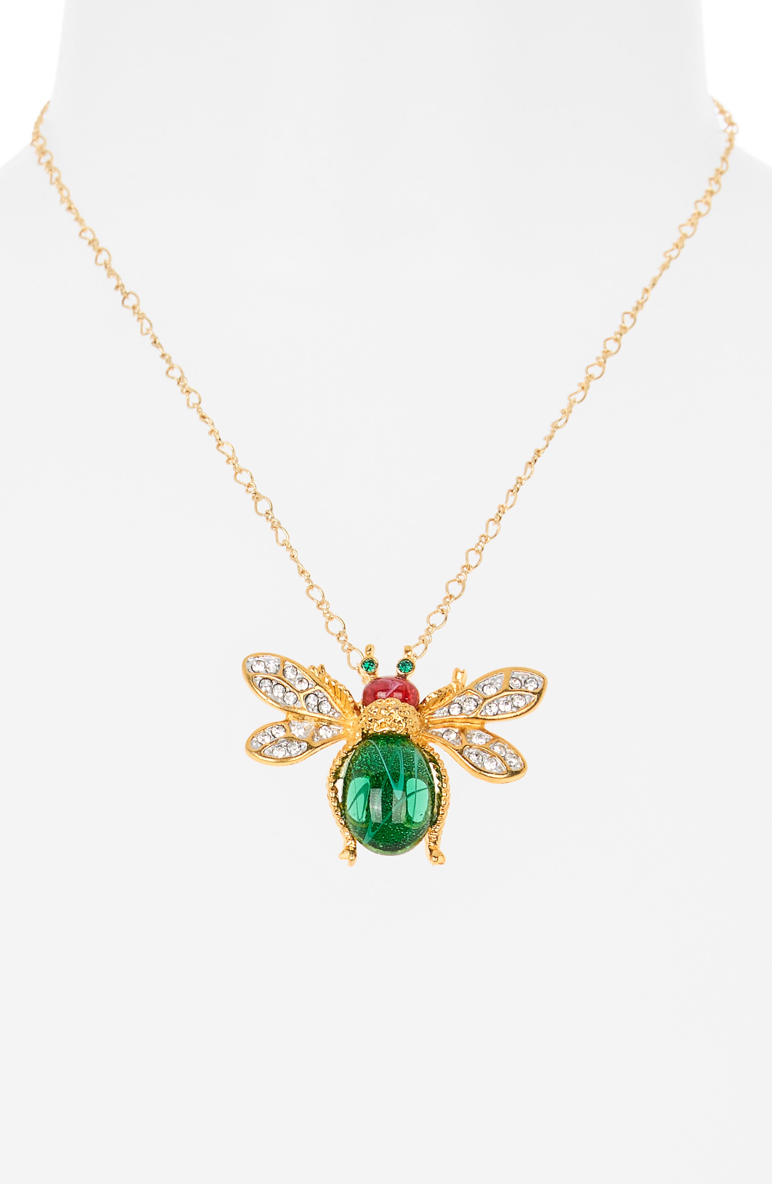 Kenneth Jay Lane Crystal Bee Pendant Necklace | Nordstromrack