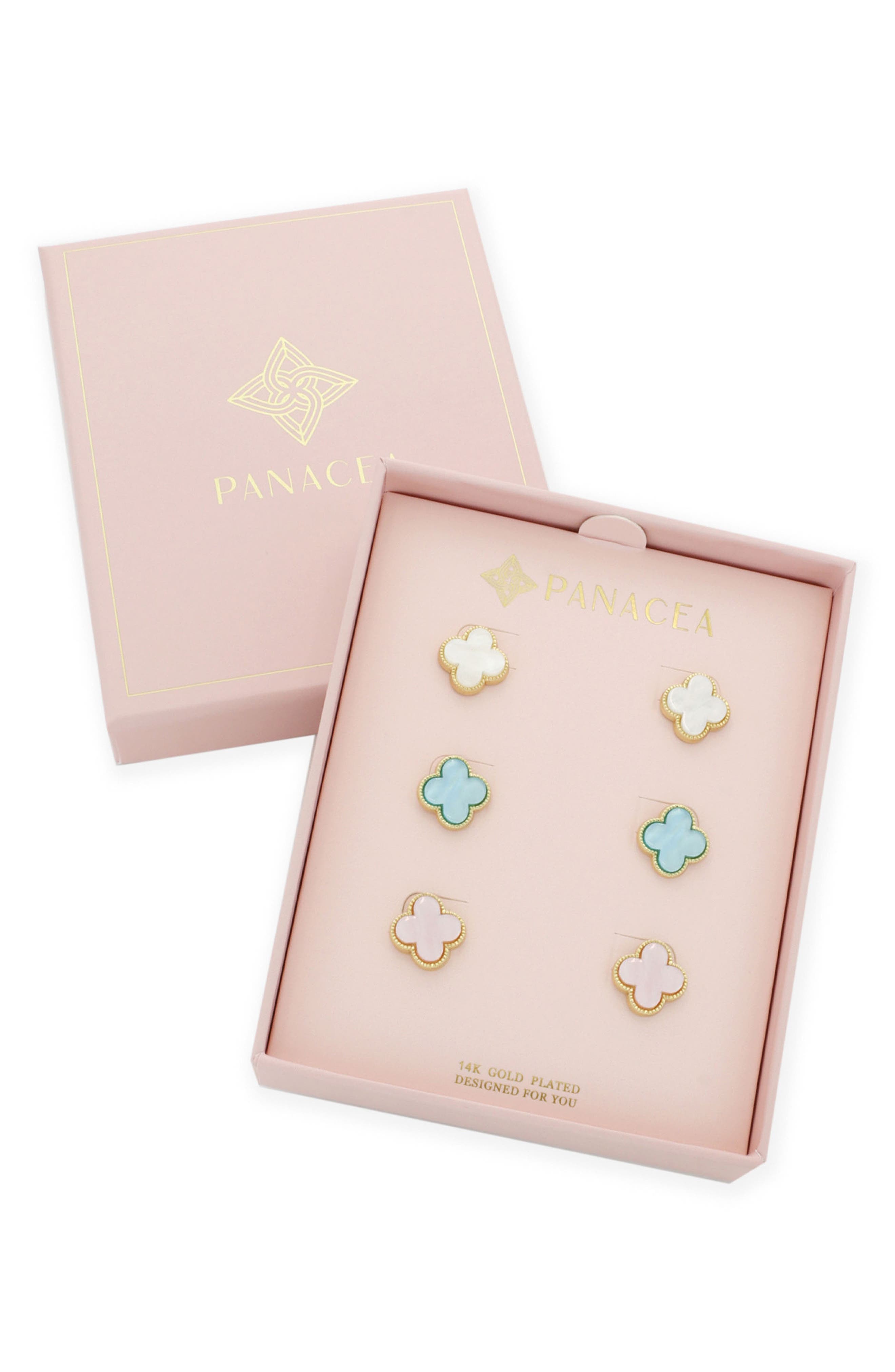 Panacea 3-Pack Clover Stud Earrings | Nordstromrack