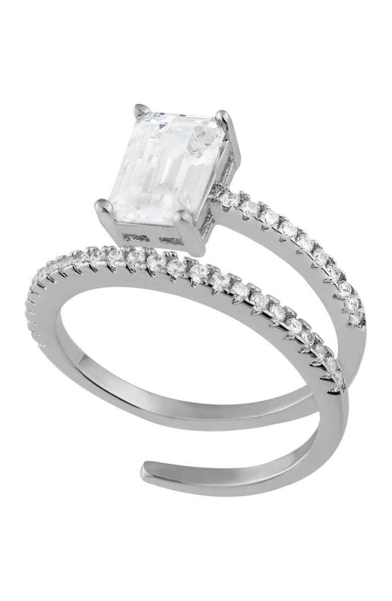 CZ by Kenneth Jay Lane Emerald Cut CZ Wrap Ring | Nordstromrack