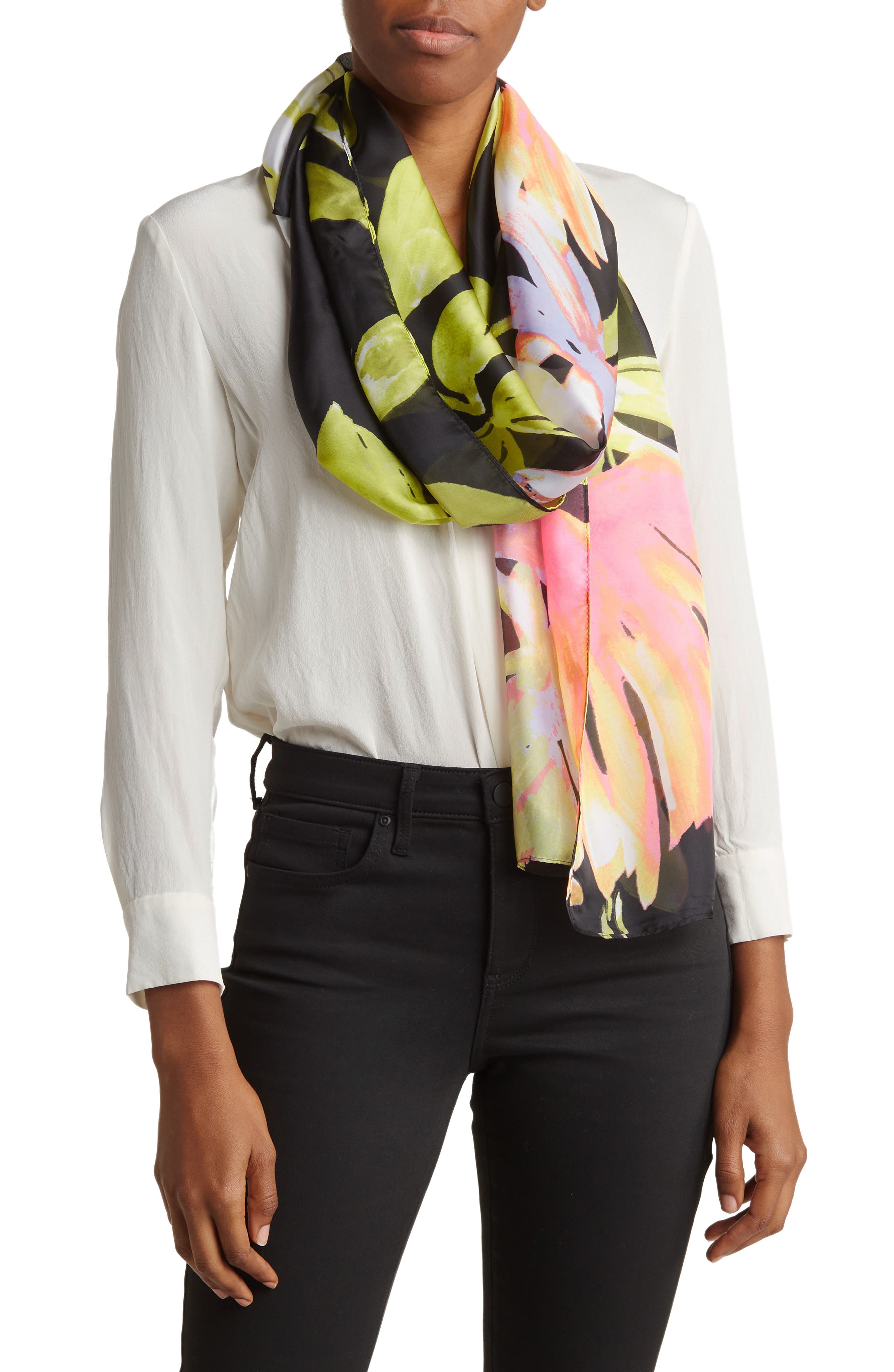 Vince Camuto Bold Floral Oblong Scarf | Nordstromrack