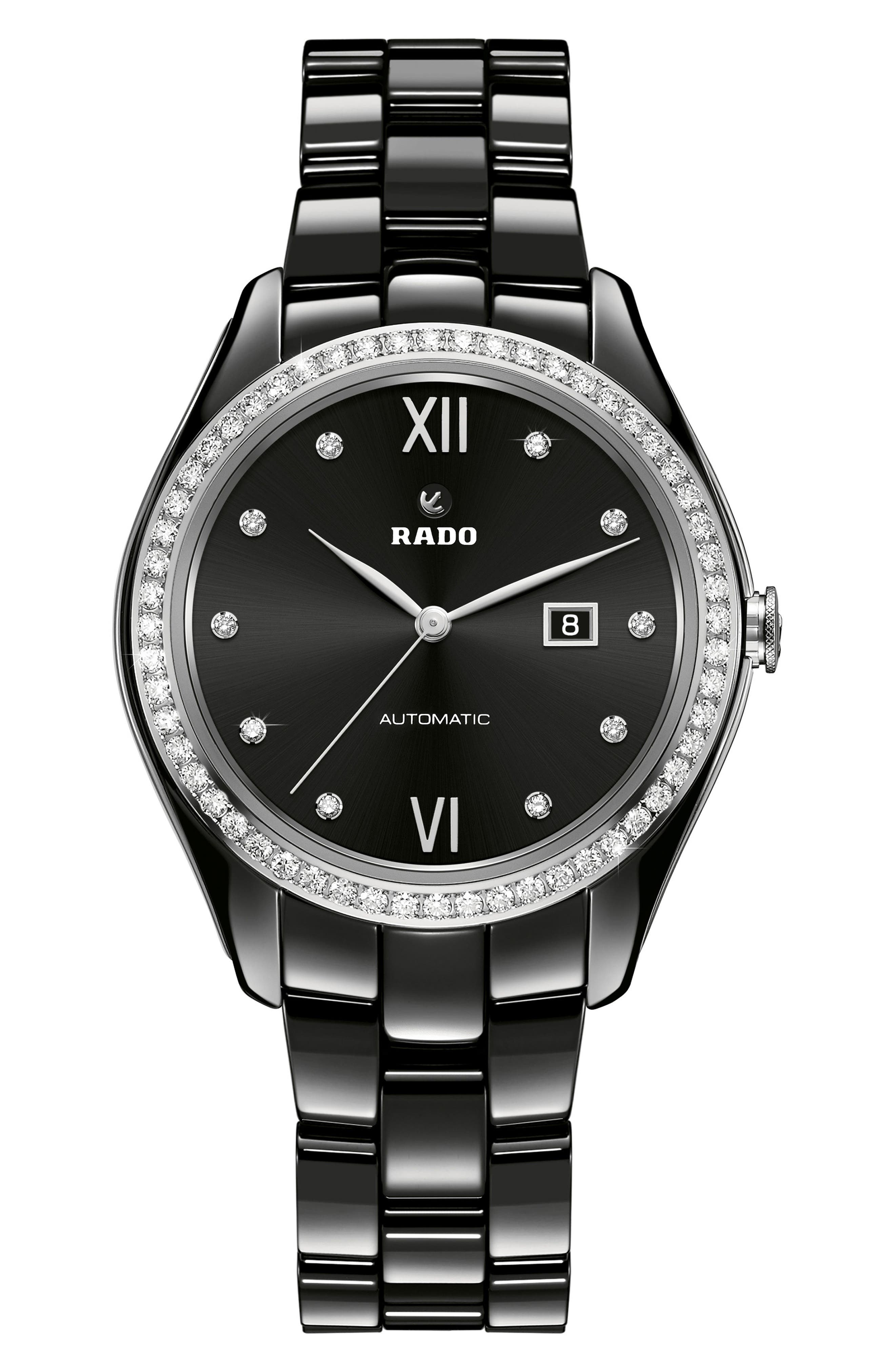 RADO HyperChrome Automatic Diamond Ceramic Bracelet Watch, 36mm ...
