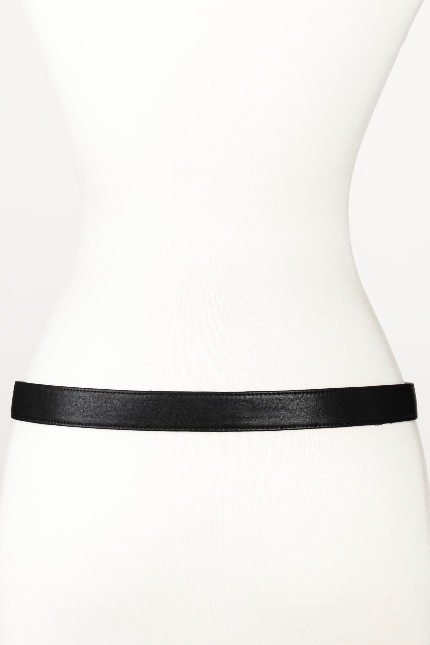 Raina Belts Round Gold Medallion Buckle Leather Belt | Nordstrom