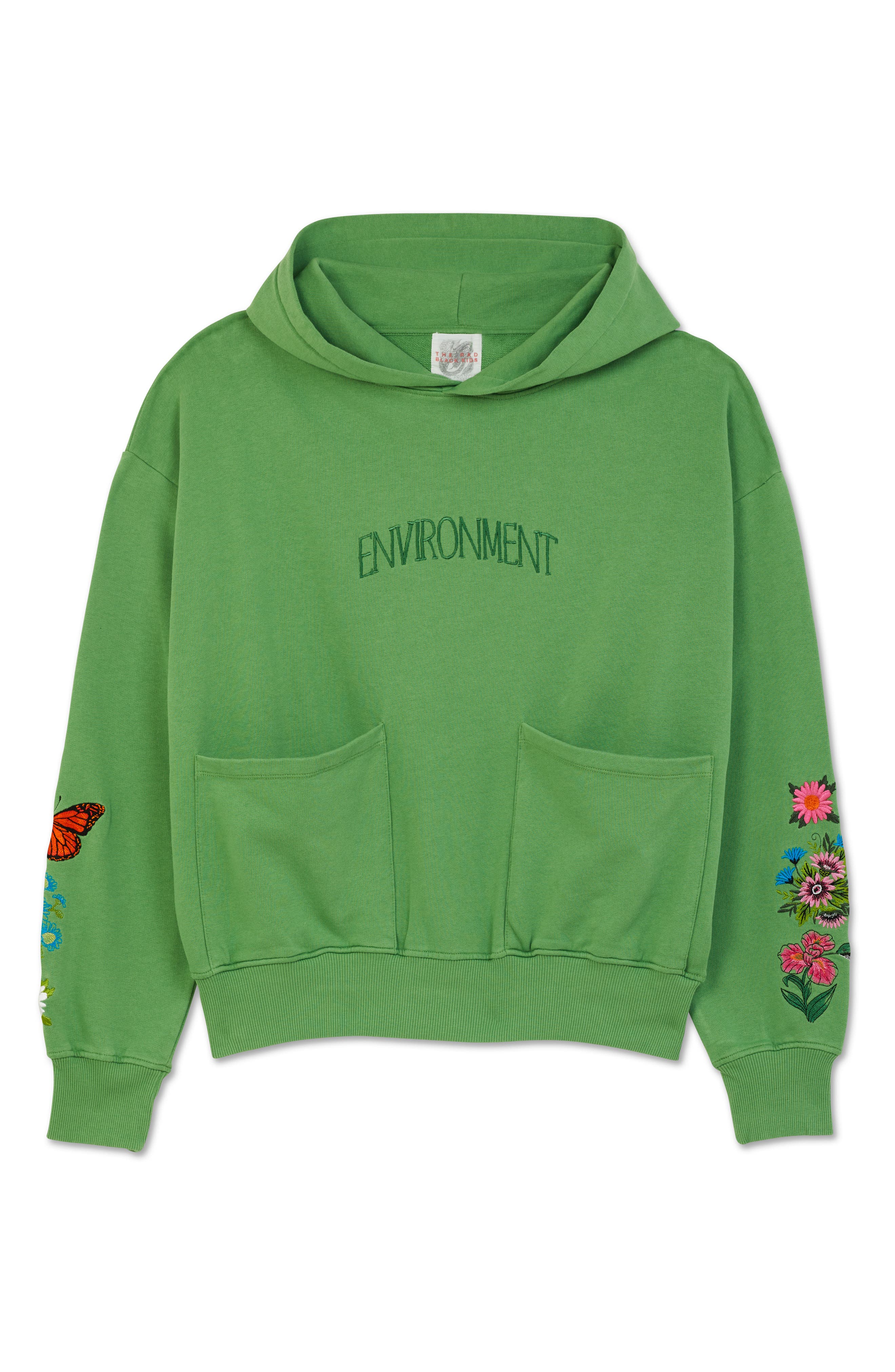 THE RAD BLACK KIDS Environment Emboidered Cotton Graphic Sweatshirt ...