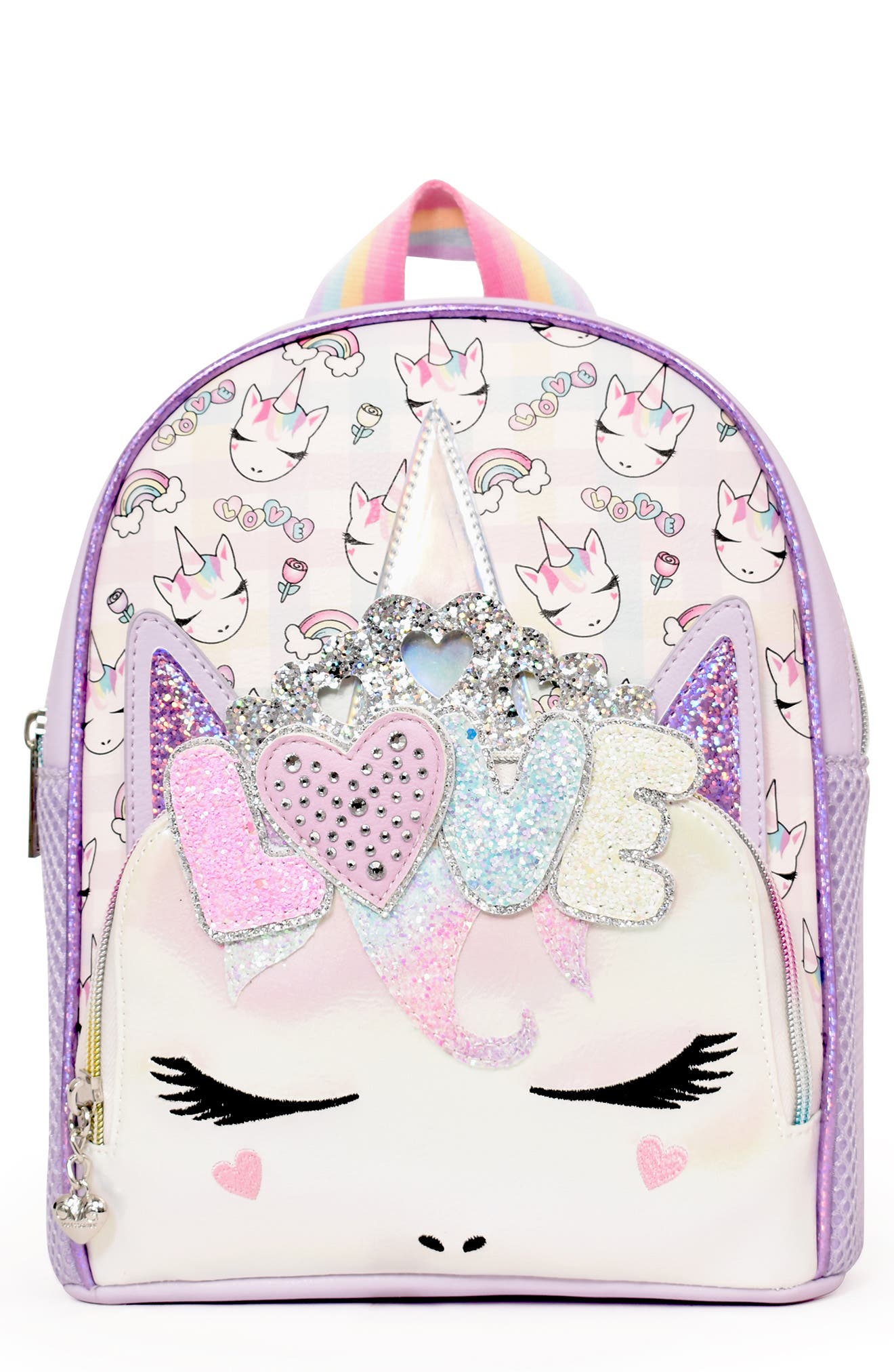 OMG Accessories Kids' Miss Gwen Pastel Gingham Love Print Mini Backpack ...