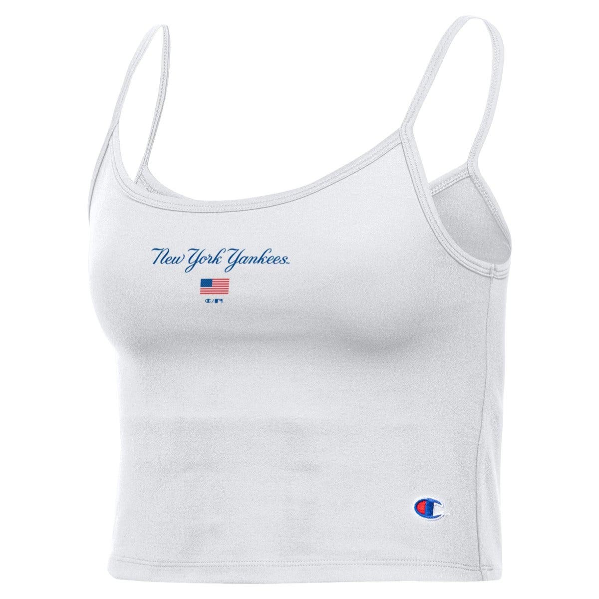 Champion Women's Champion White New York Yankees America Scoop Tank Top ...