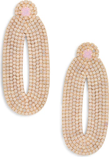 NORDSTROM RACK Crystal Oval Drop Earrings | Nordstromrack