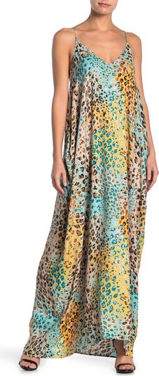 Lovestitch Leopard Print V-Neck Sleeveless Maxi Dress | Nordstromrack