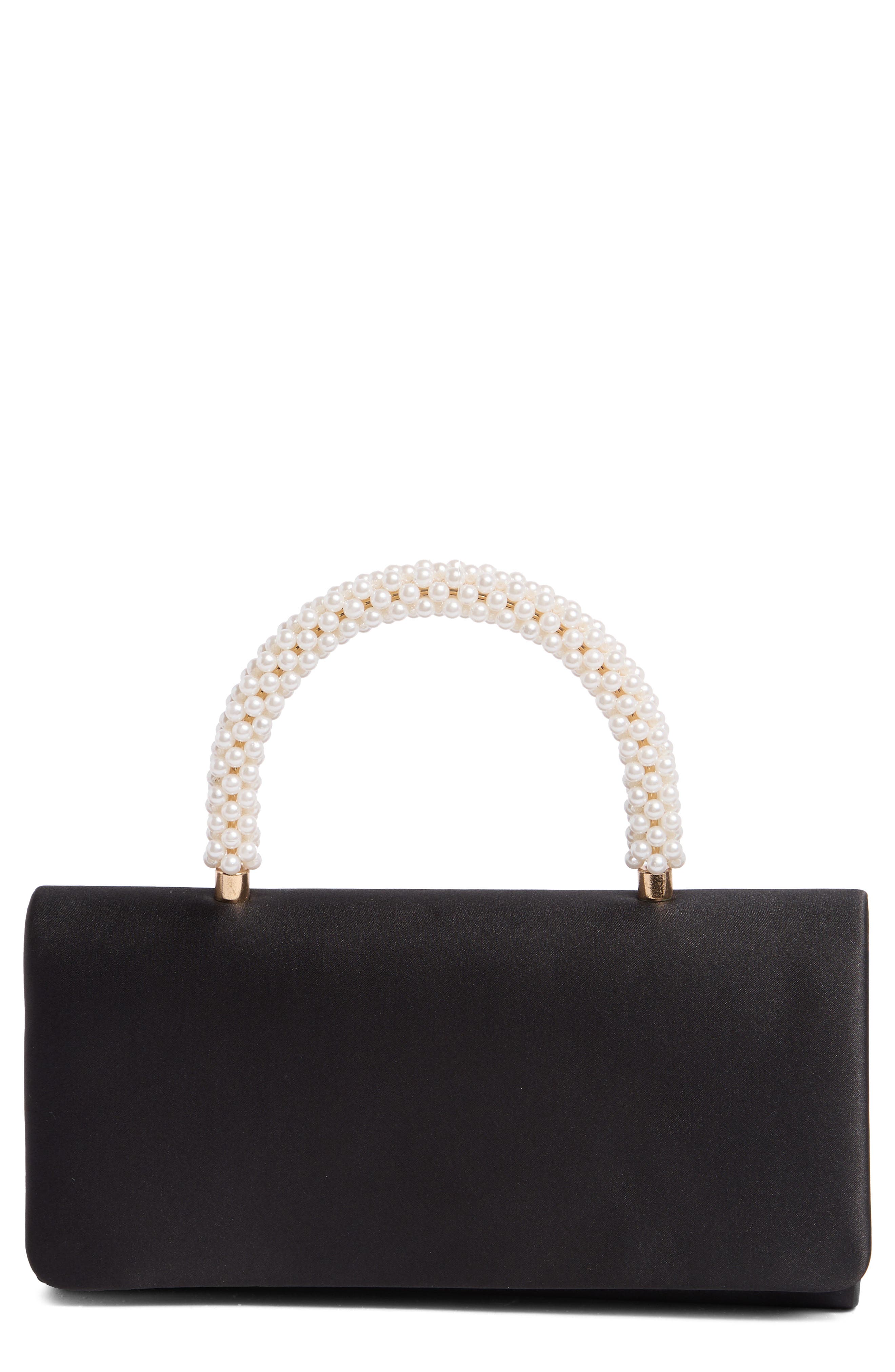 ALESSIA BIANCHI Faux Pearl Top Handle Clutch | Nordstromrack