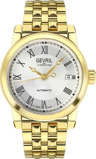 GEVRIL Madison Automatic Bracelet Watch, 39mm | Nordstromrack