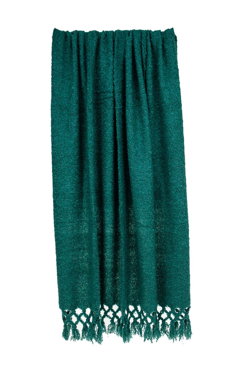 PARKLAND COLLECTION Delis Transitional Green 52" x 67" Woven Handloom ...