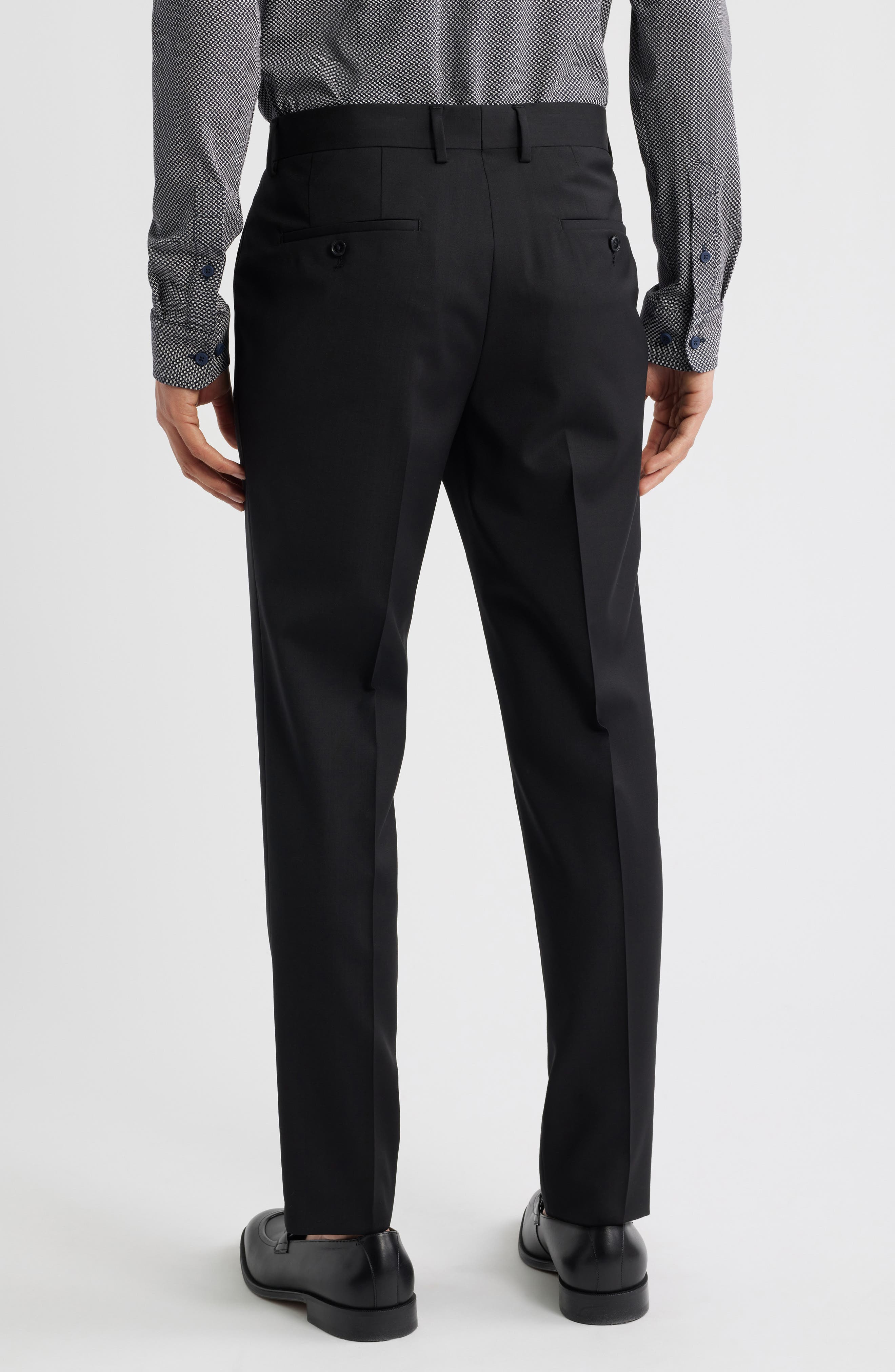 BOSS George Flat Front Wool Suit Pants | Nordstrom