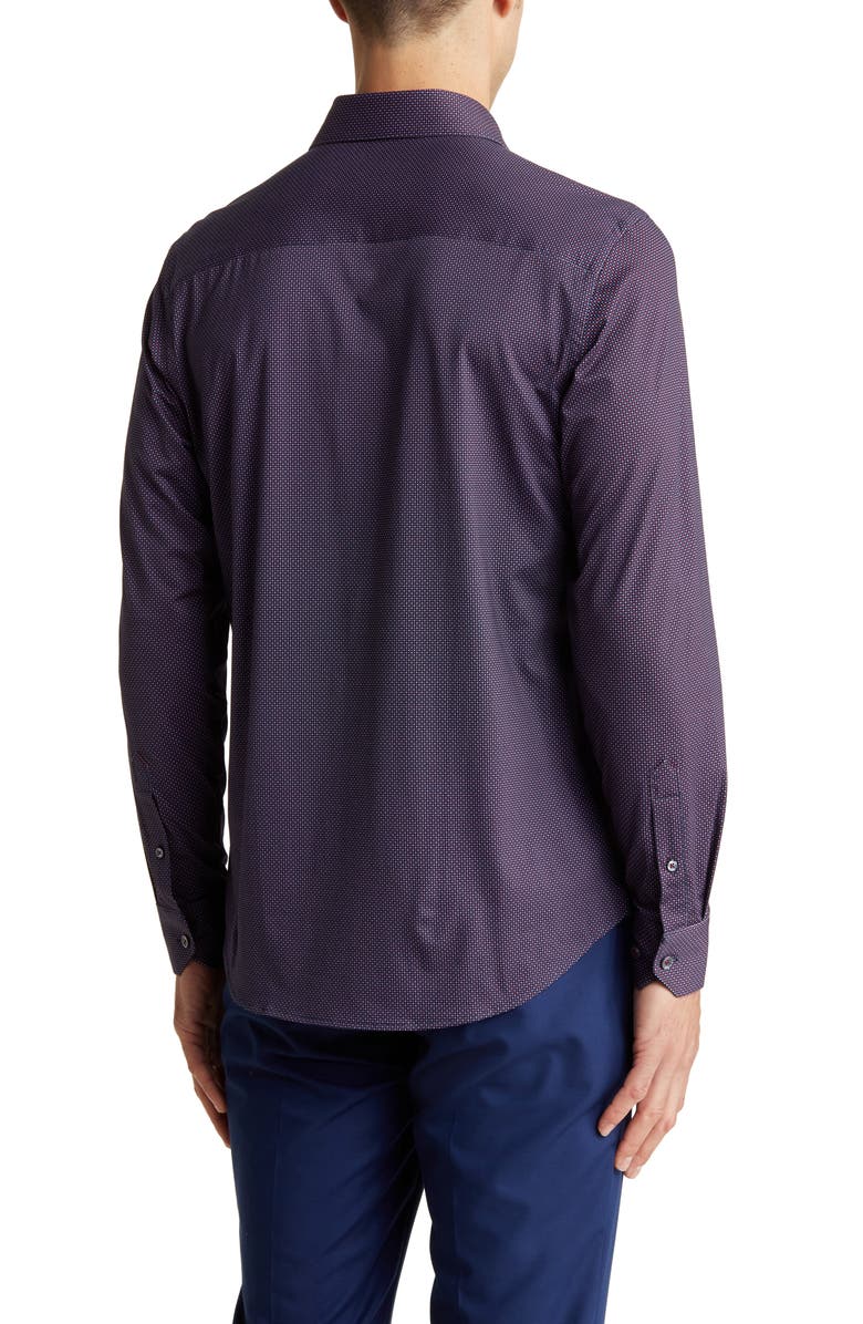 Bugatchi OoohCotton® Micro Dot Print Button-Up Shirt | Nordstromrack