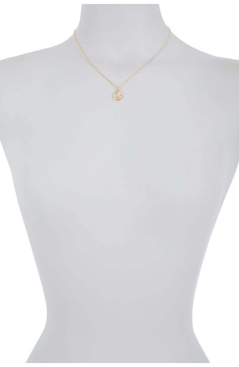 BEST SILVER 14K Solid Gold Angel Medallion Pendant Necklace | Nordstromrack