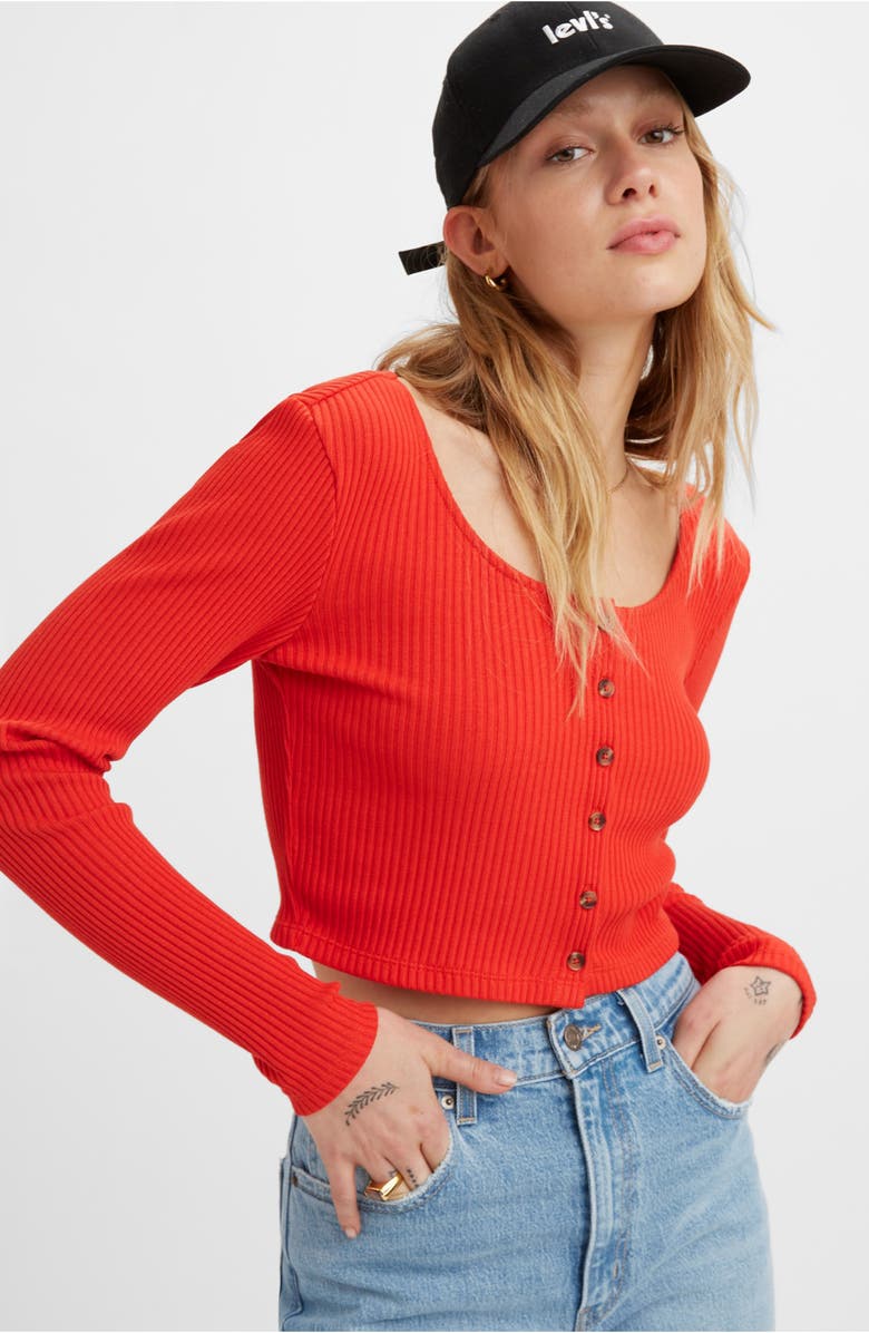 Levi's Rach Long Sleeve Crop Top | Nordstromrack