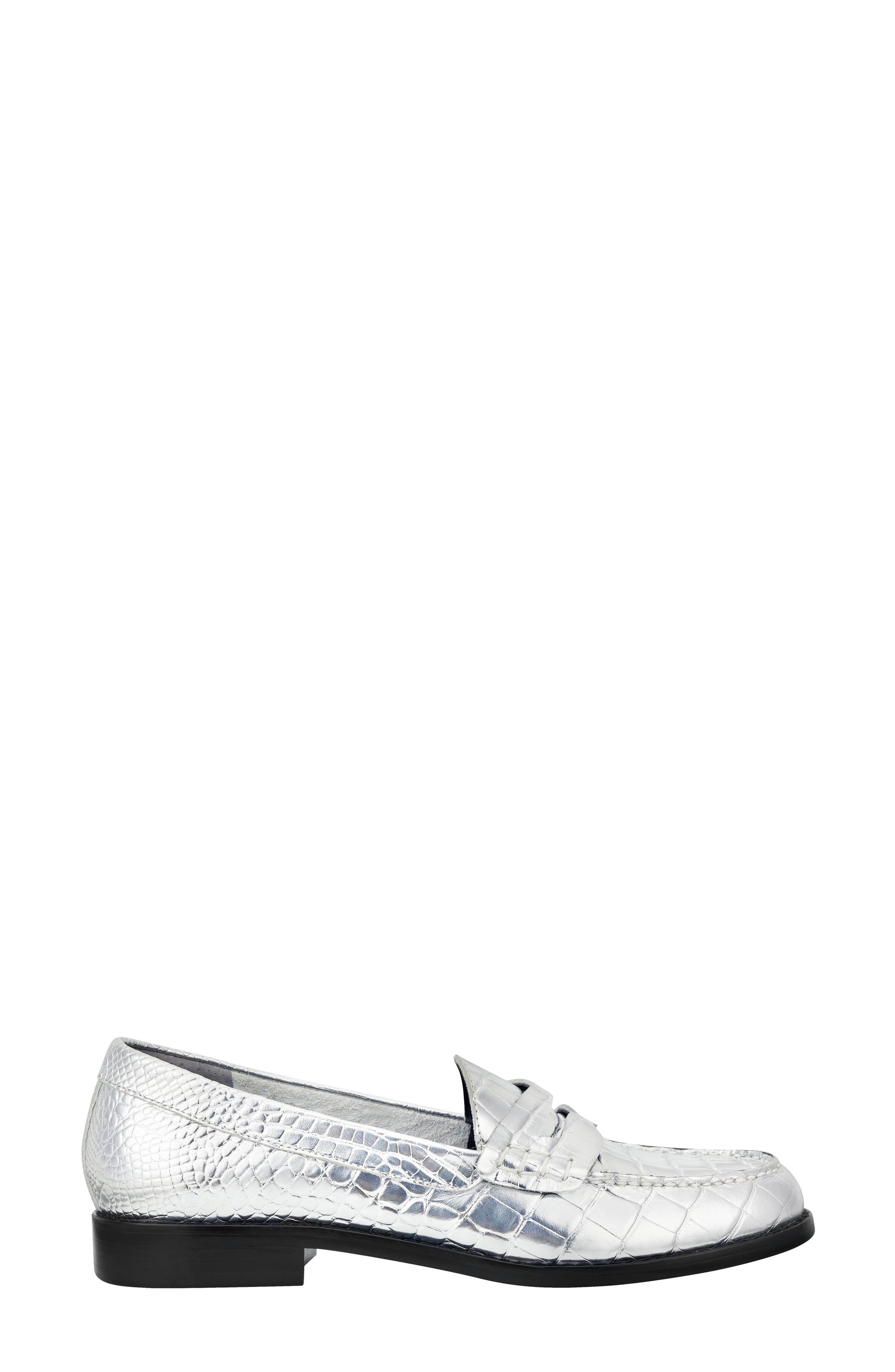 Marc Fisher LTD Halli Croc Embossed Penny Loafer | Nordstromrack