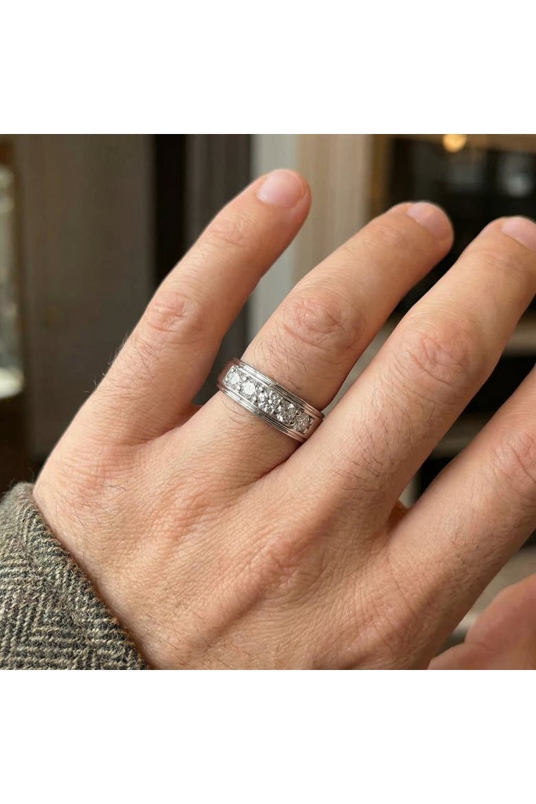 1 1/2Ct Men's Diamond Wedding Anniversary Ring in 10k Gold Lab Grown ...