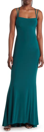 Jump Apparel Strappy Jersey Gown | Nordstrom