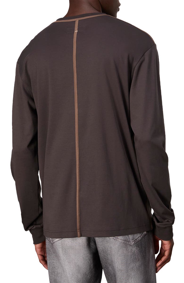 rag & bone Bound Contrast Trim Long Sleeve Cotton T-Shirt | Nordstromrack