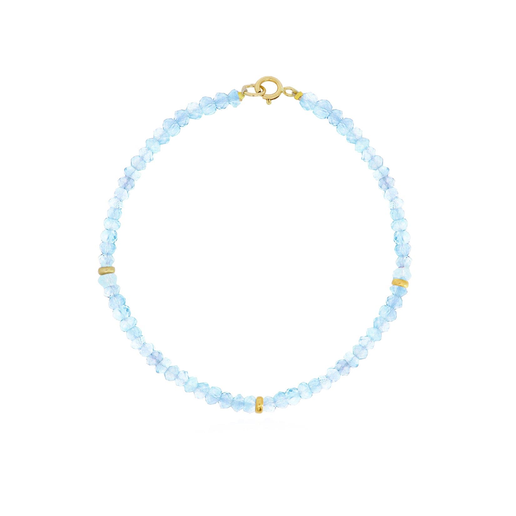 The Lovery Fine Jewelry Blue Topaz Bead Bracelet | Nordstrom