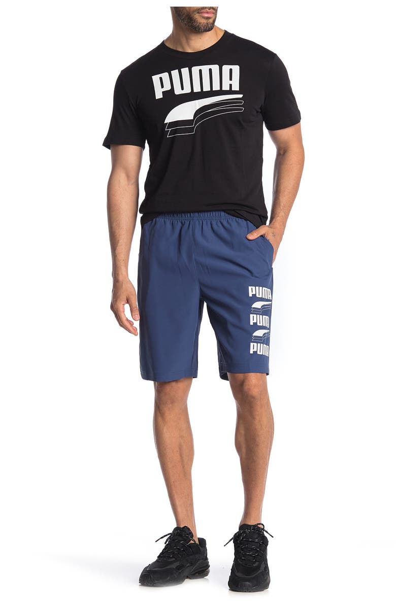 PUMA Rebel Brand Logo Woven Shorts | Nordstromrack