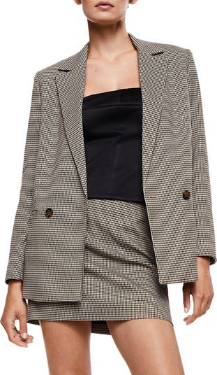 MANGO Check Blazer | Nordstrom