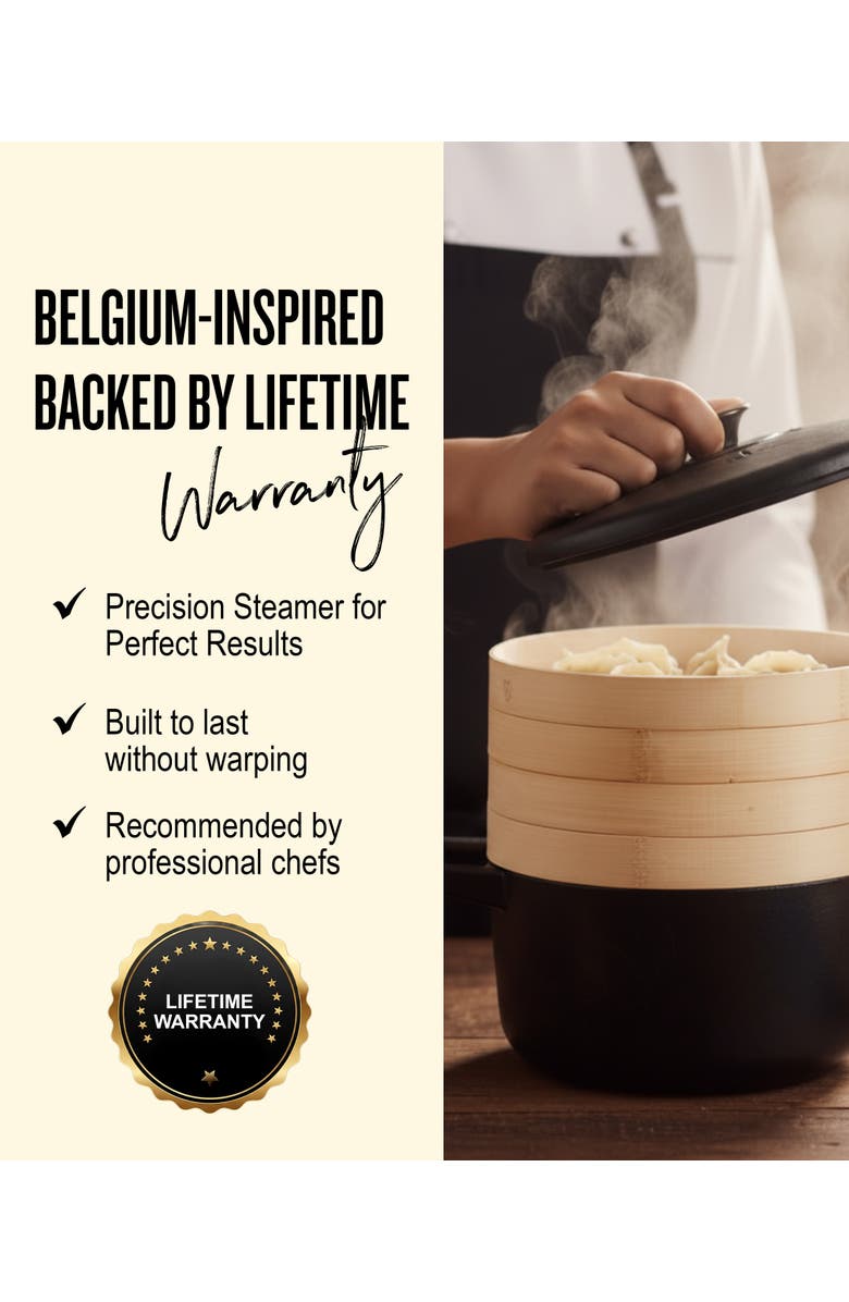 Alva Nori 2.5 Qt Enameled Cast Iron Cocotte Dutch Oven & Steamer Set ...