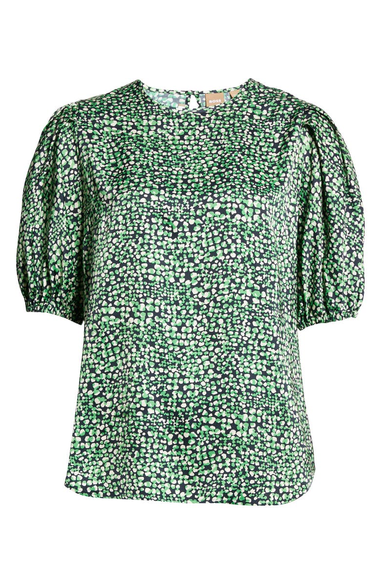 BOSS Iflori Puff Sleeve Satin Top | Nordstromrack
