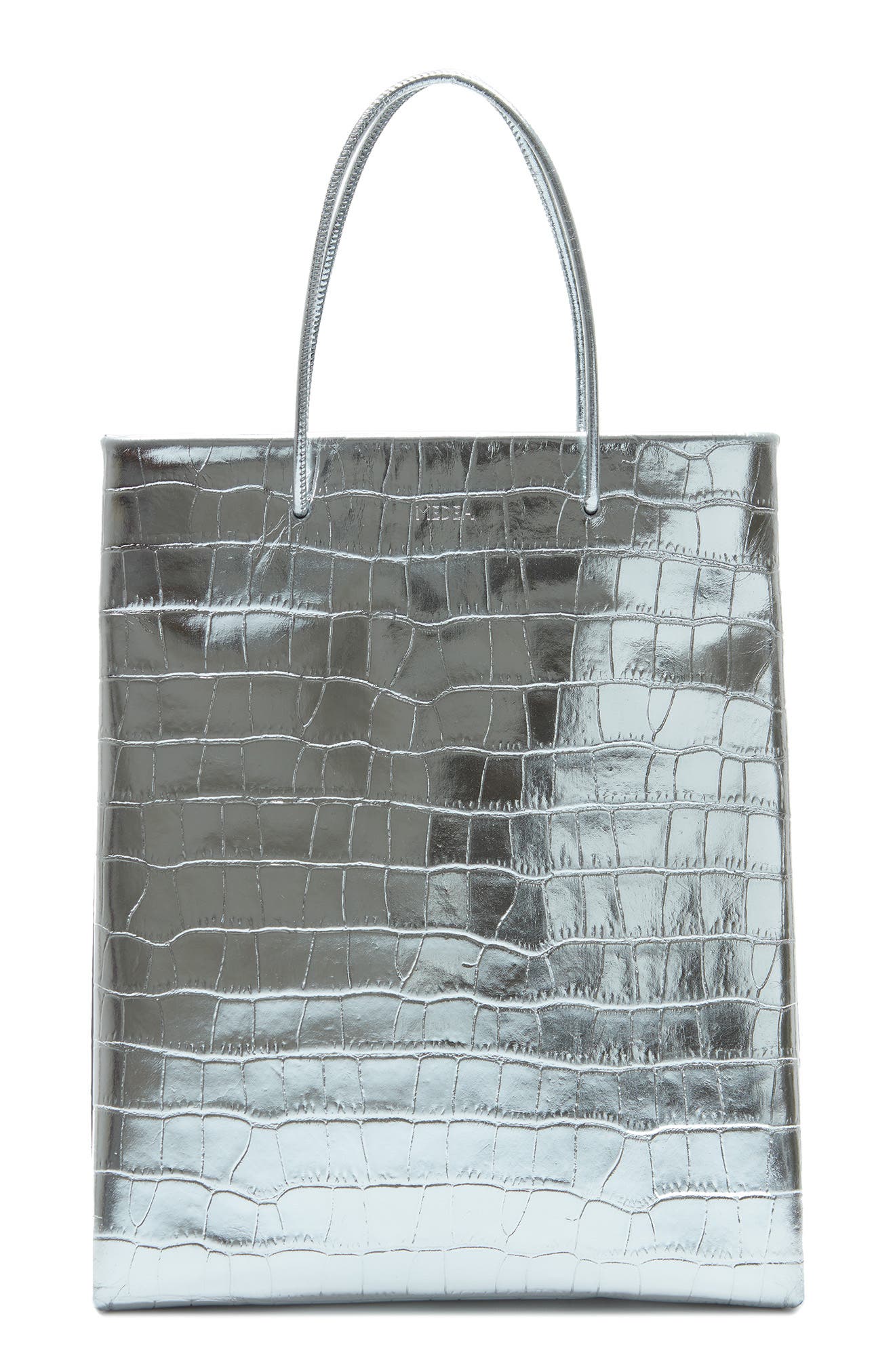 Medea Tall Busted Croc Embossed Leather Tote | Nordstrom