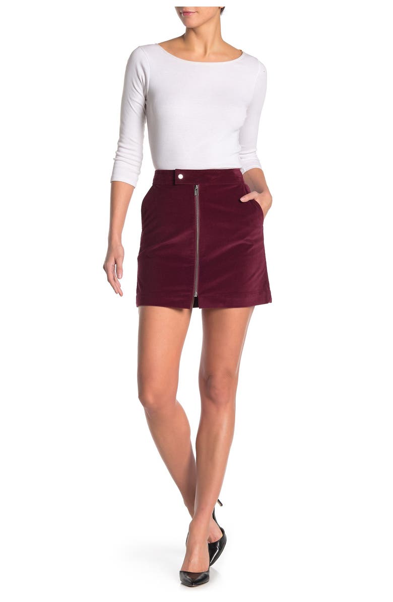 Theory Corduroy Front Zip Mini Skirt | Nordstromrack