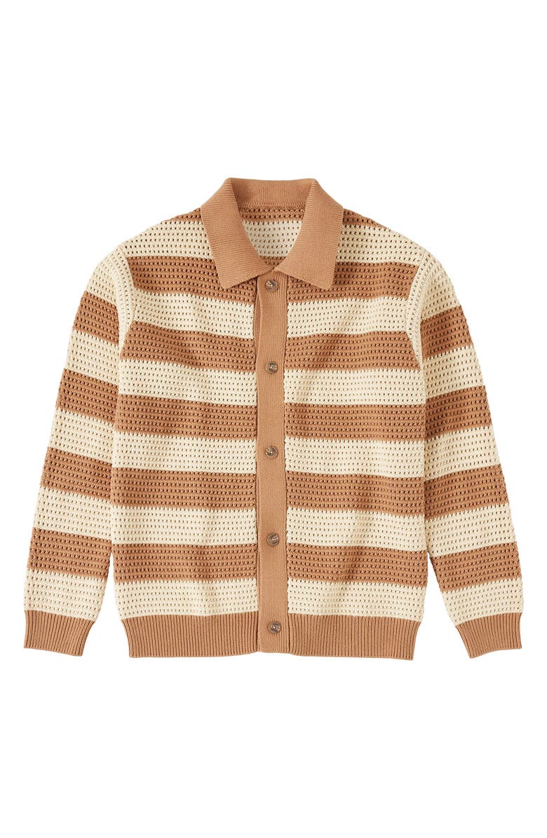 Closed Stripe Open Stitch Organic Cotton Polo Cardigan | Nordstromrack