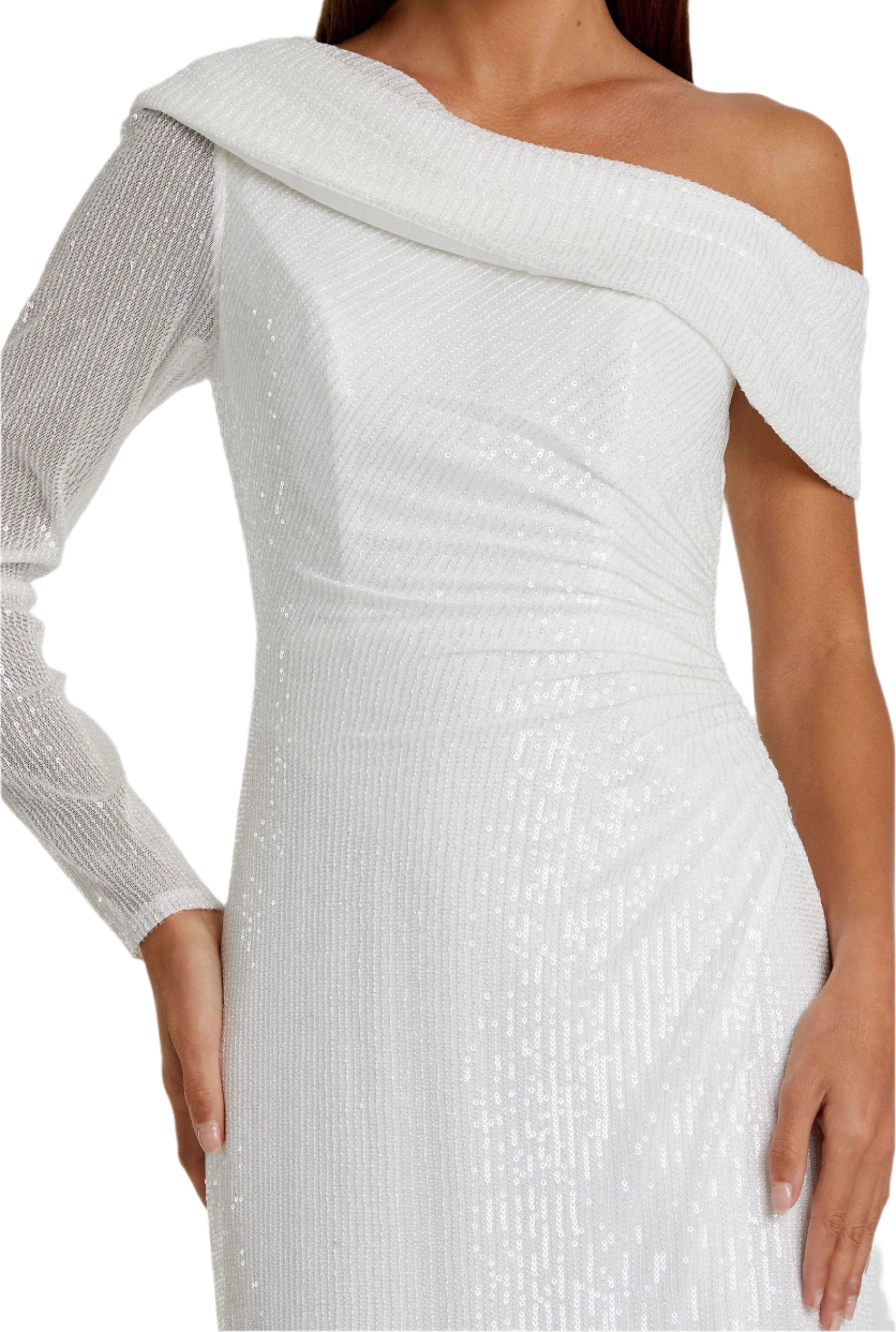 Mac Duggal Sequined Drop Shoulder Faux Wrap Gown | Nordstrom
