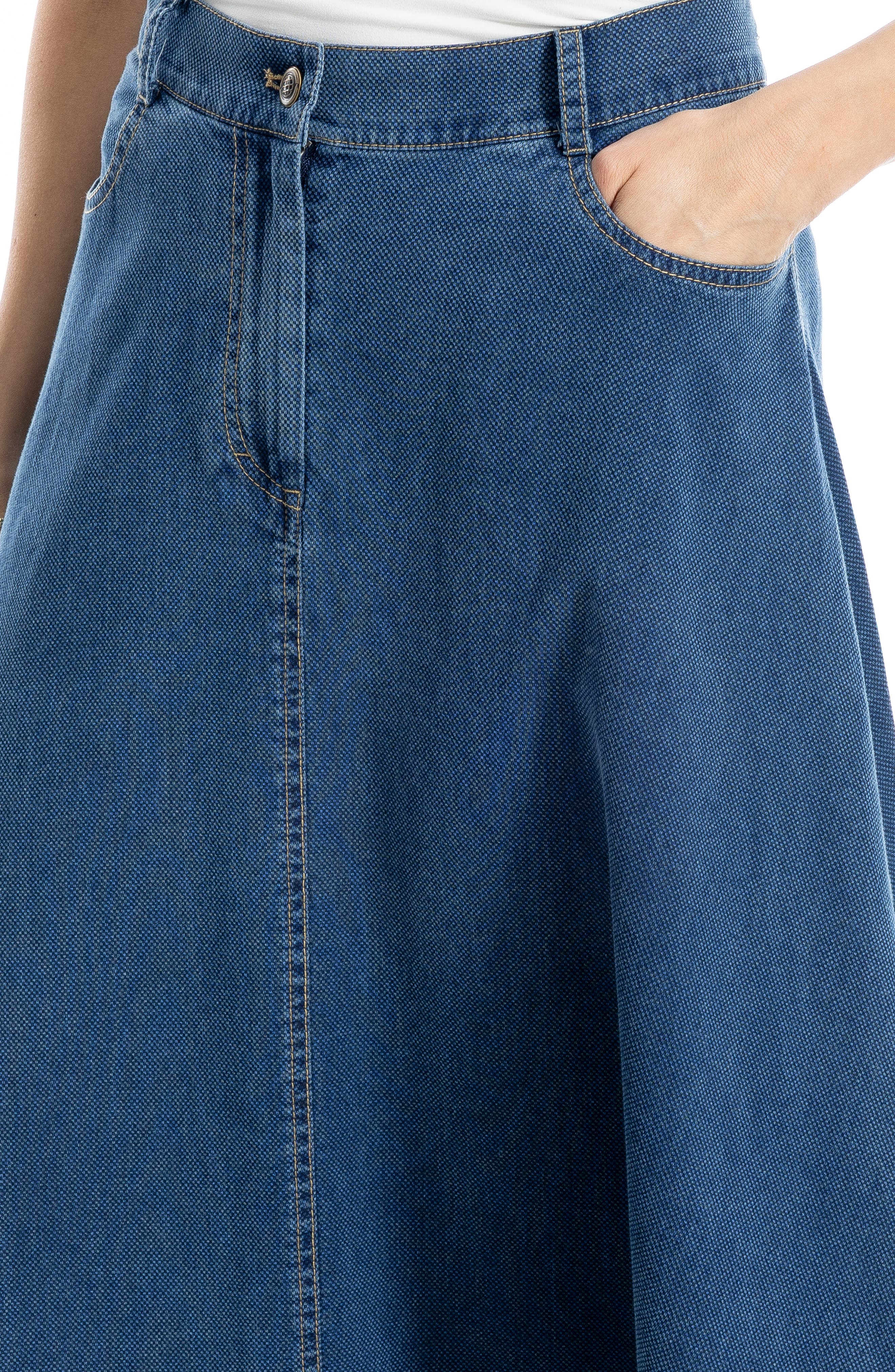 MAX STUDIO Piqué A-Line Maxi Skirt | Nordstromrack